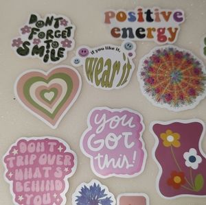 Office | Set Of 25 Cute Colorful Positive Vibes Stickers | Poshmark